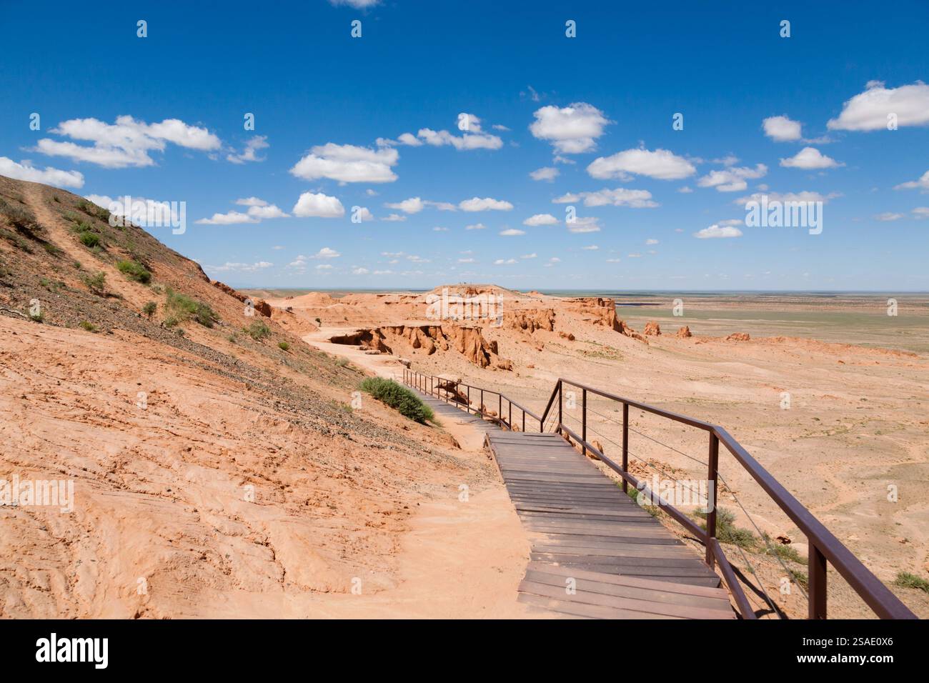 Flaming Cliffs rocks landscape, Mongolia. Gobi desert area Stock Photo ...