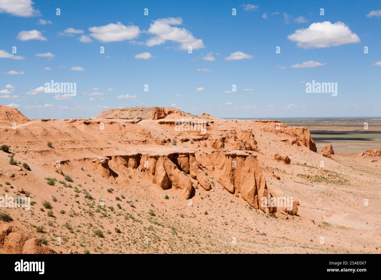 Flaming Cliffs rocks landscape, Mongolia. Gobi desert area Stock Photo ...