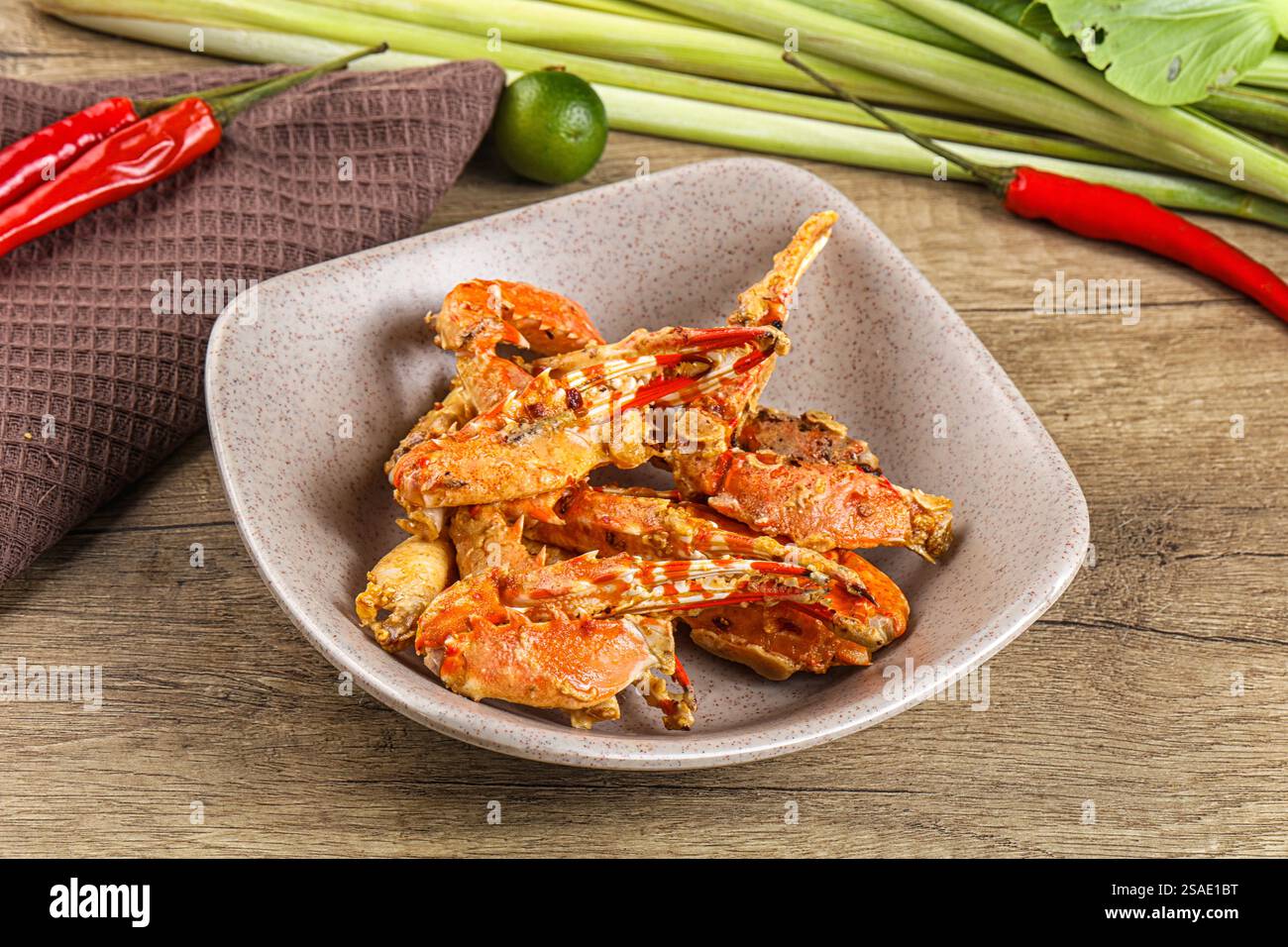 Delicous steamed Spider crab Claws snack Stock Photo - Alamy