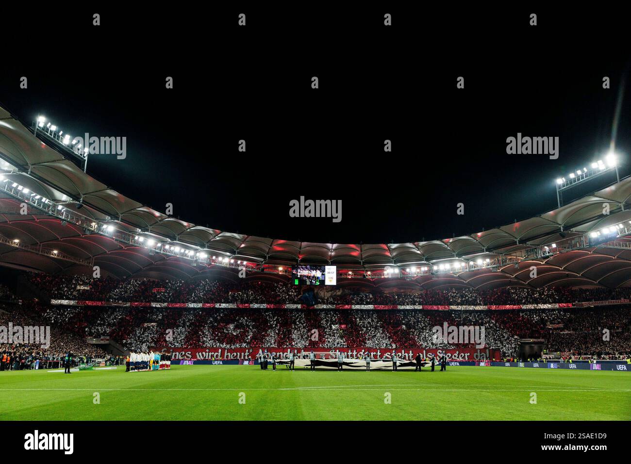 Stuttgart, Deutschland. 29th Jan, 2025. Choreo der Fans des VfB ...