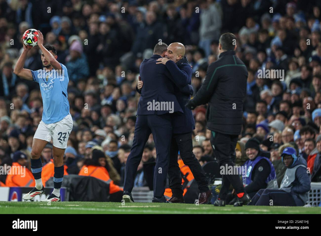 Manchester, UK. 29th Jan, 2025. Pep Guardiola manager of Manchester ...