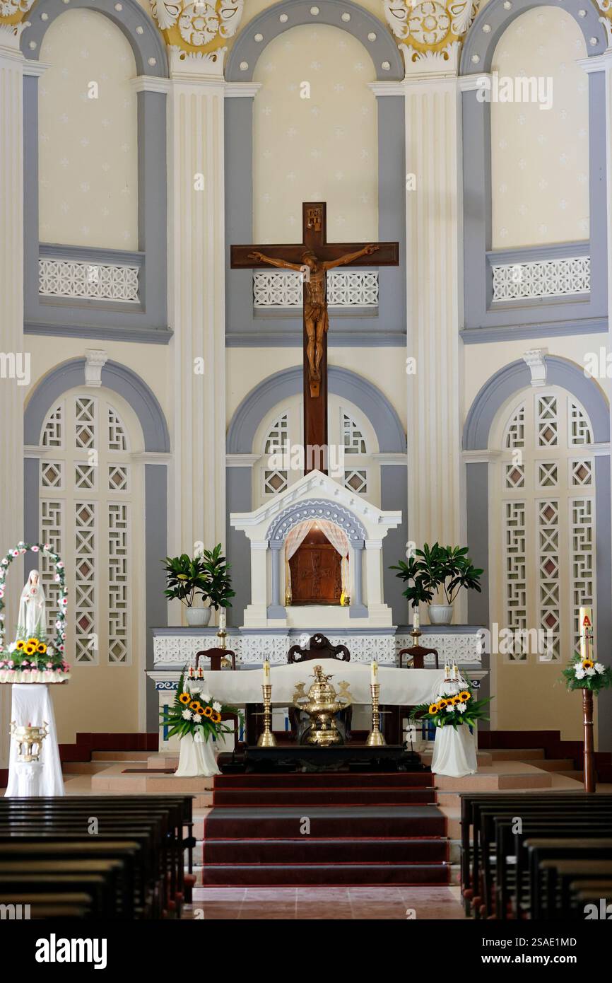 St Francis Xavier, catholic church. Old french colonial style ...