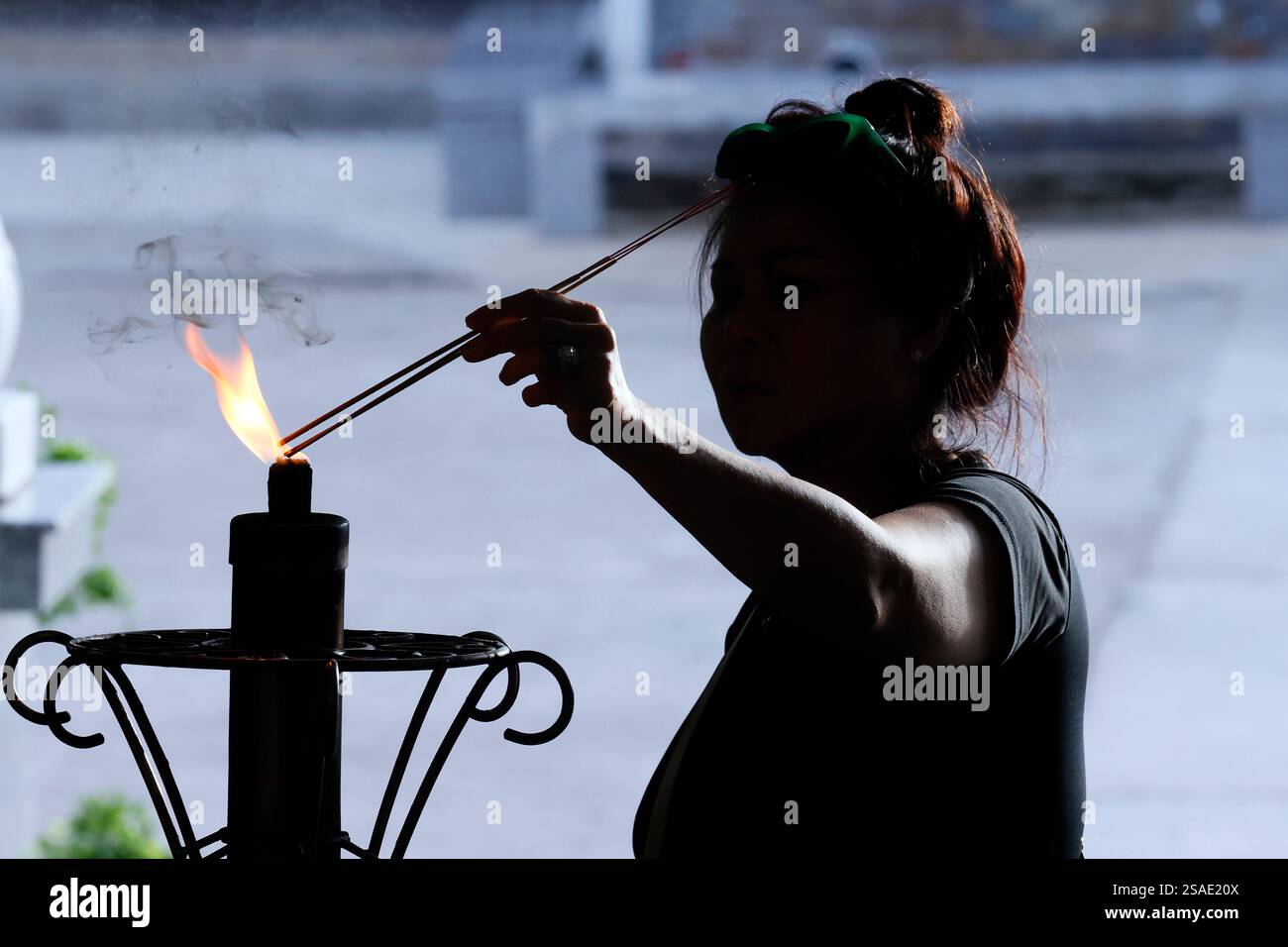 Tac Say Church, also known as Father Diep Church. Believer praying ...