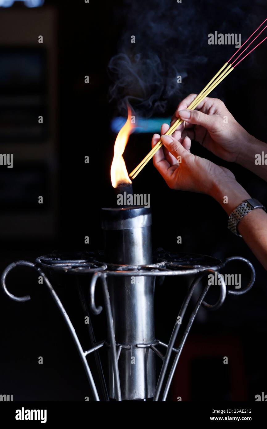 Tac Say Church, also known as Father Diep Church. Believer praying ...