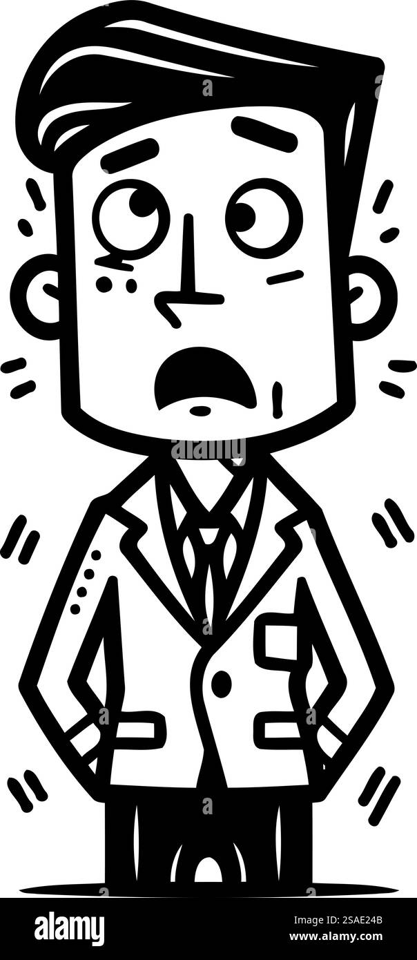 Sad Man Cartoon Drawing
