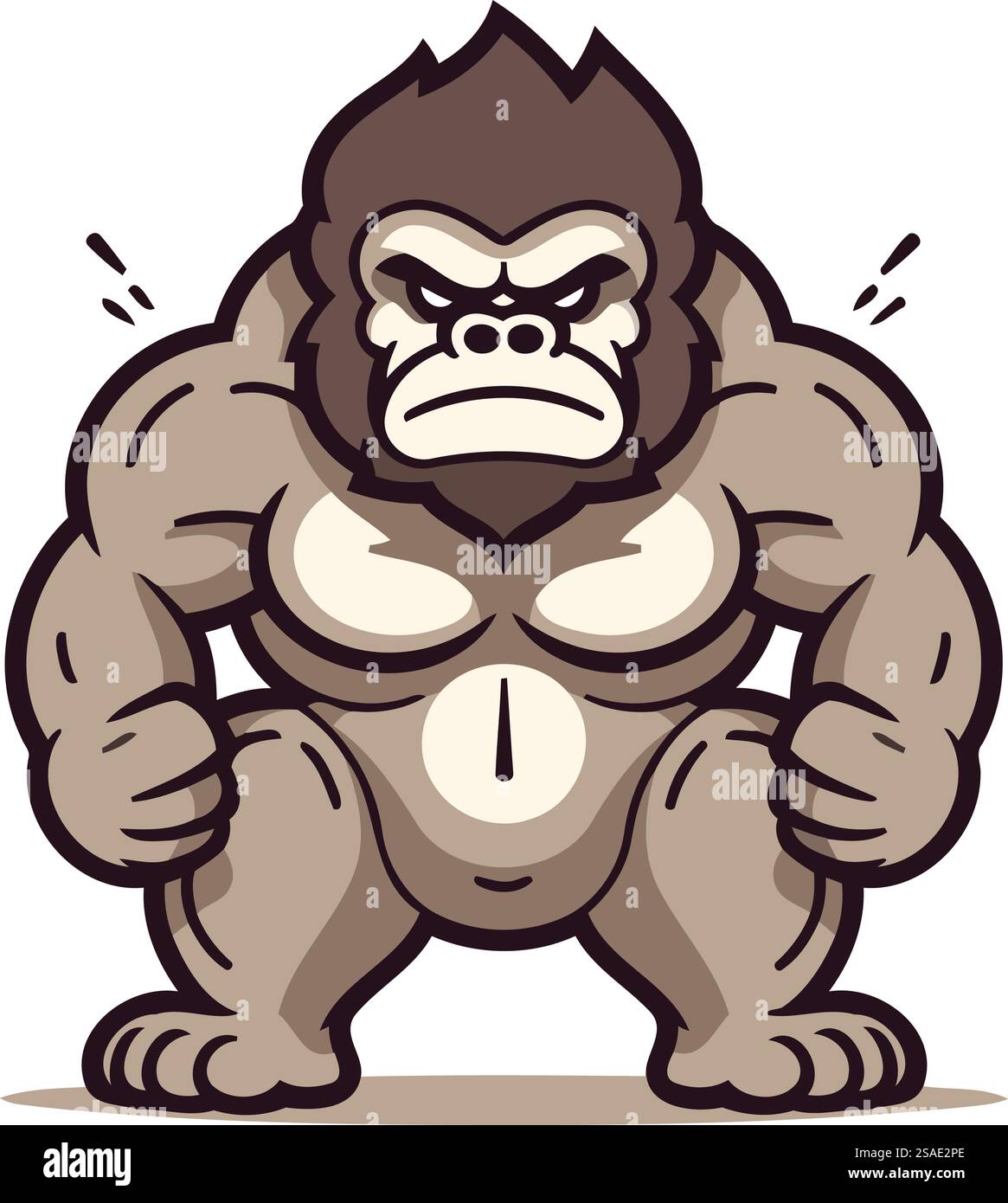 Gorilla Angry Cartoon Mascot Character Vector Illustration Stock Vector ...