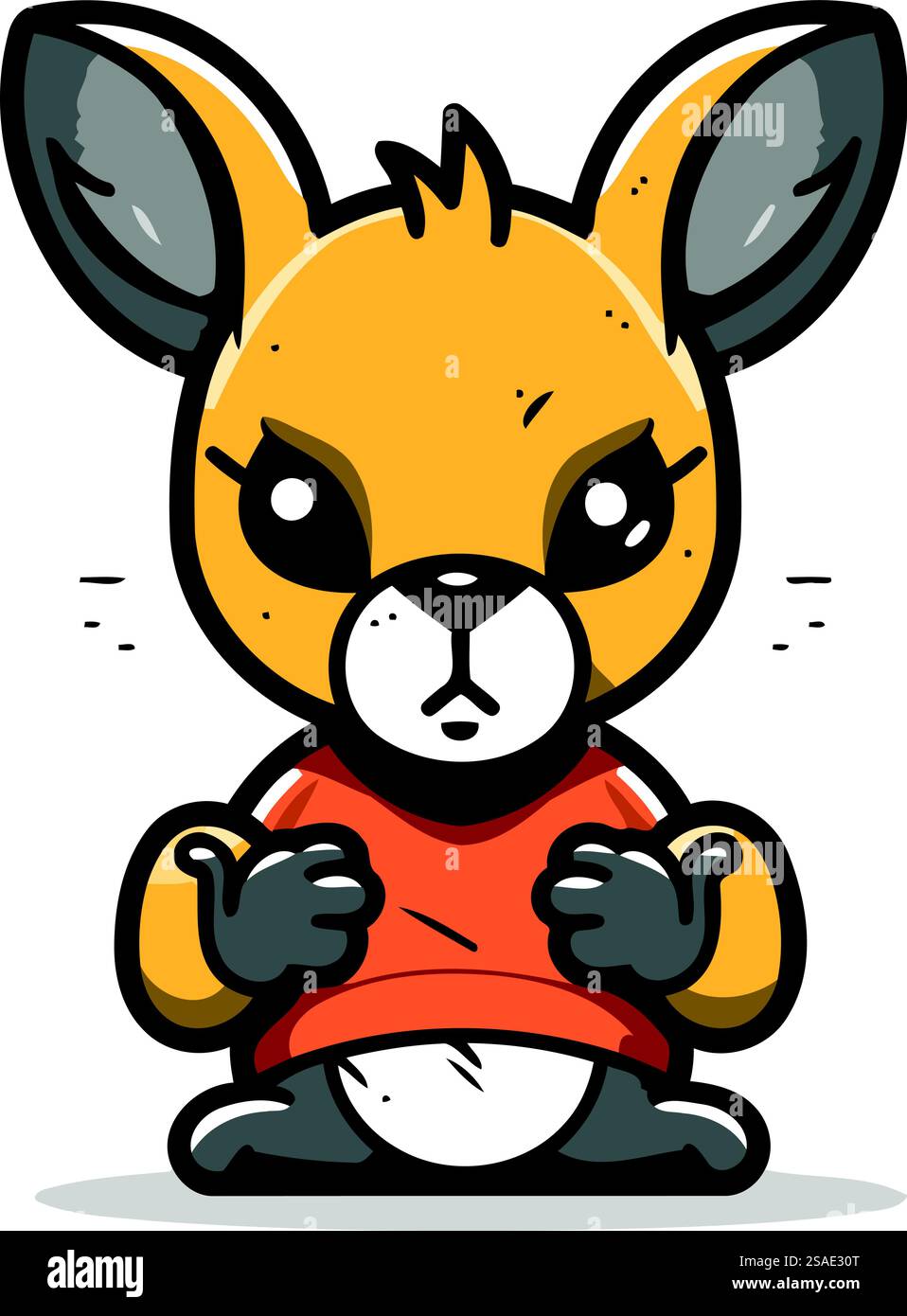 Cute Cartoon Fox Mascot Character. Vector Illustration Stock Vector ...