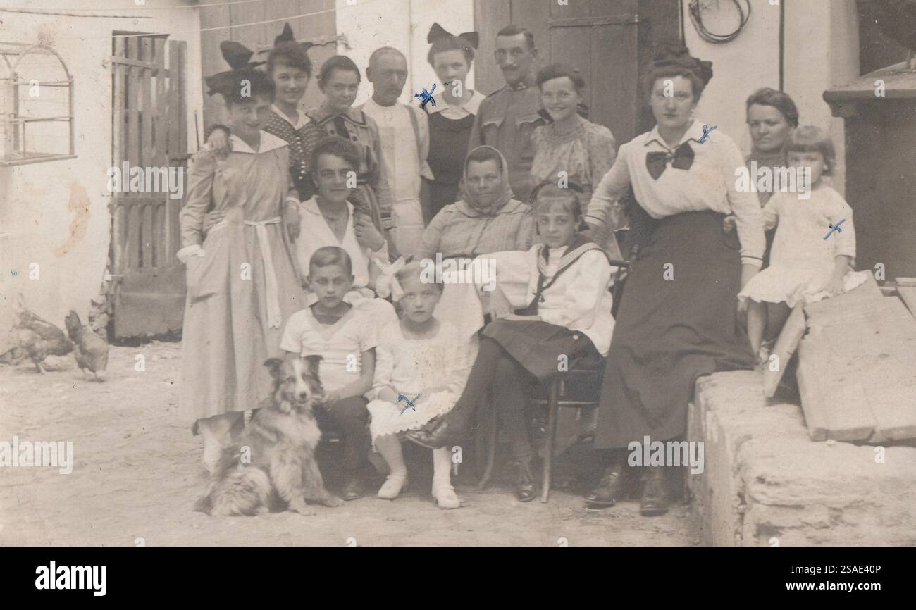 Vintage Family Portrait – Rural European Life in the Early 20th Century ...