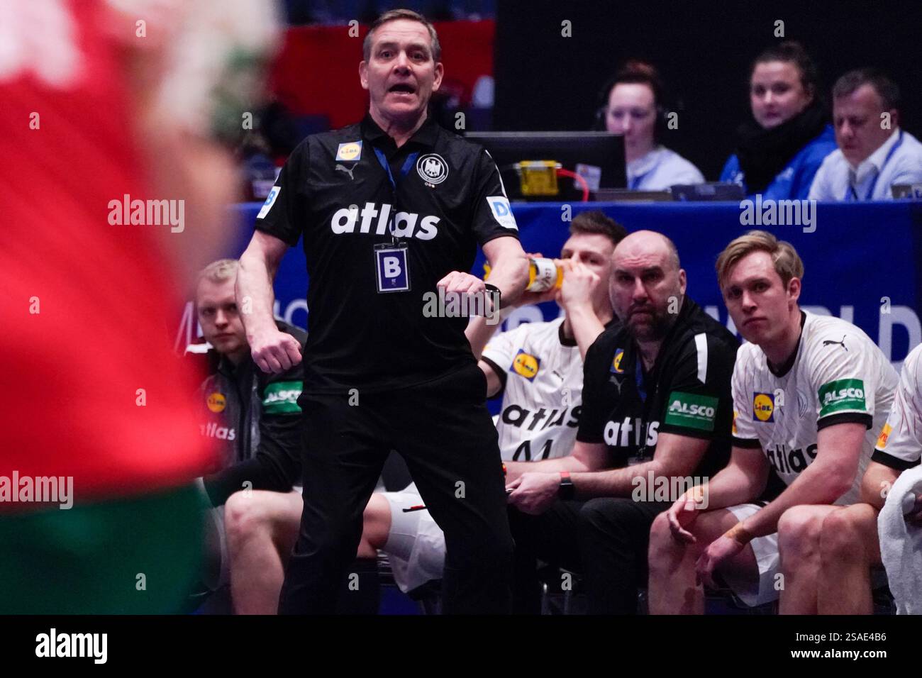 Bærum 20250129. Germany's coach Alfred Gislason in action on the ...