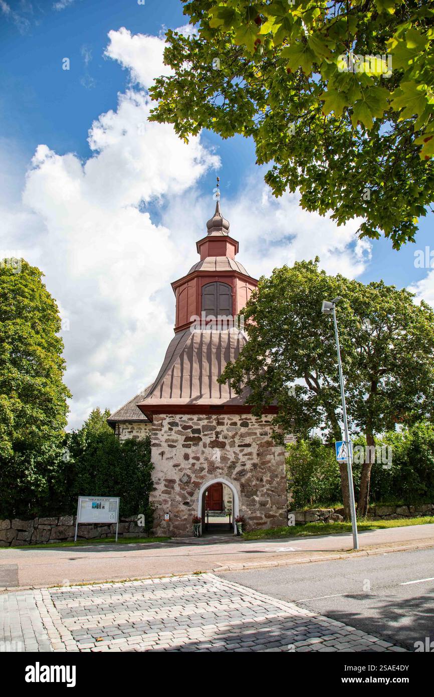 Bell tower and gateway of Pyhän Mikaelin kirkko, 17th century stone ...