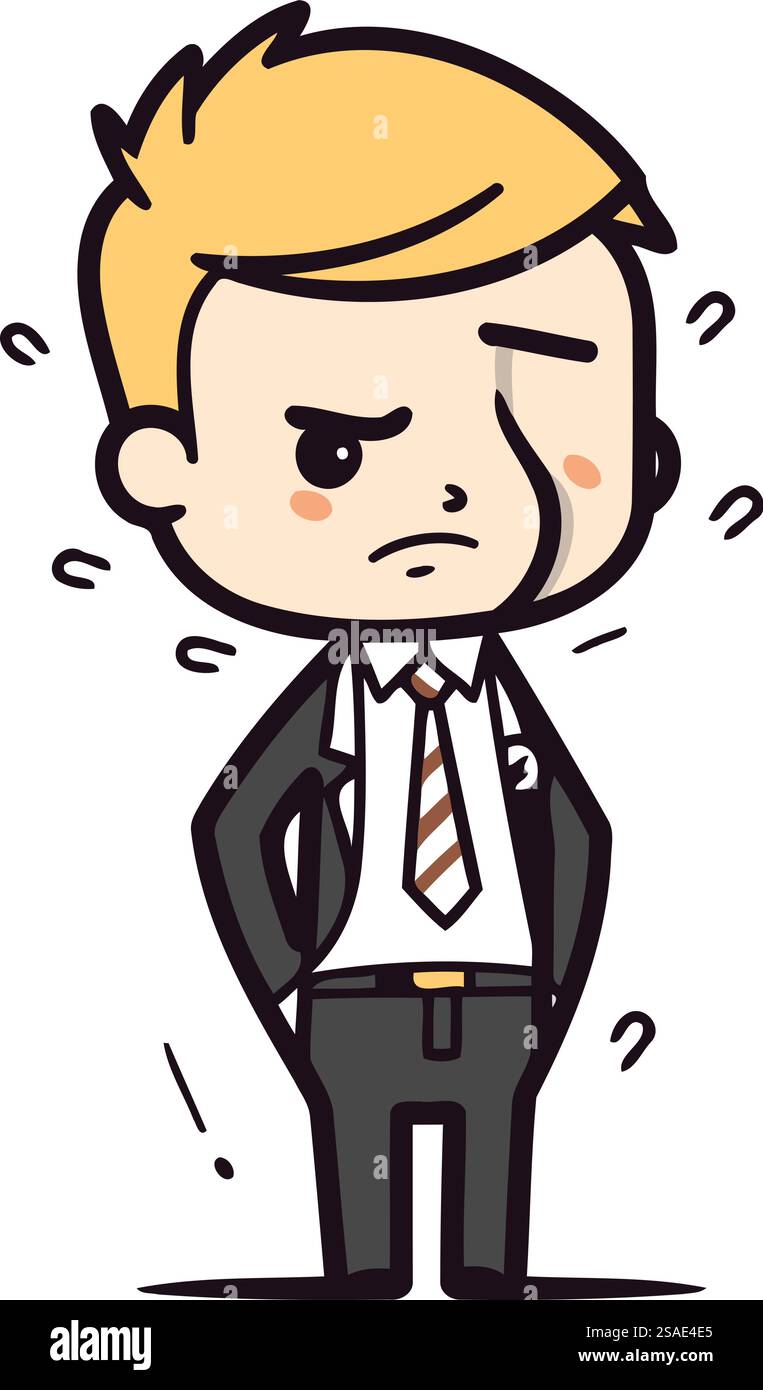Upset Businessman Cartoon Vector Illustration Stock Vector Image & Art ...