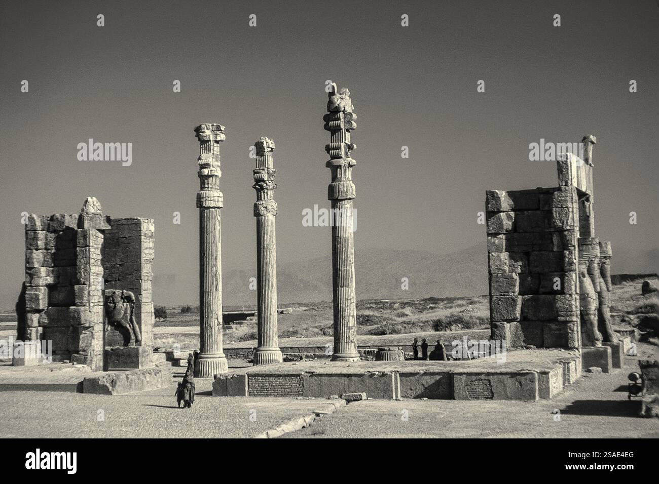 The black and white image is of the UNESCO World Heritage Site of the ...