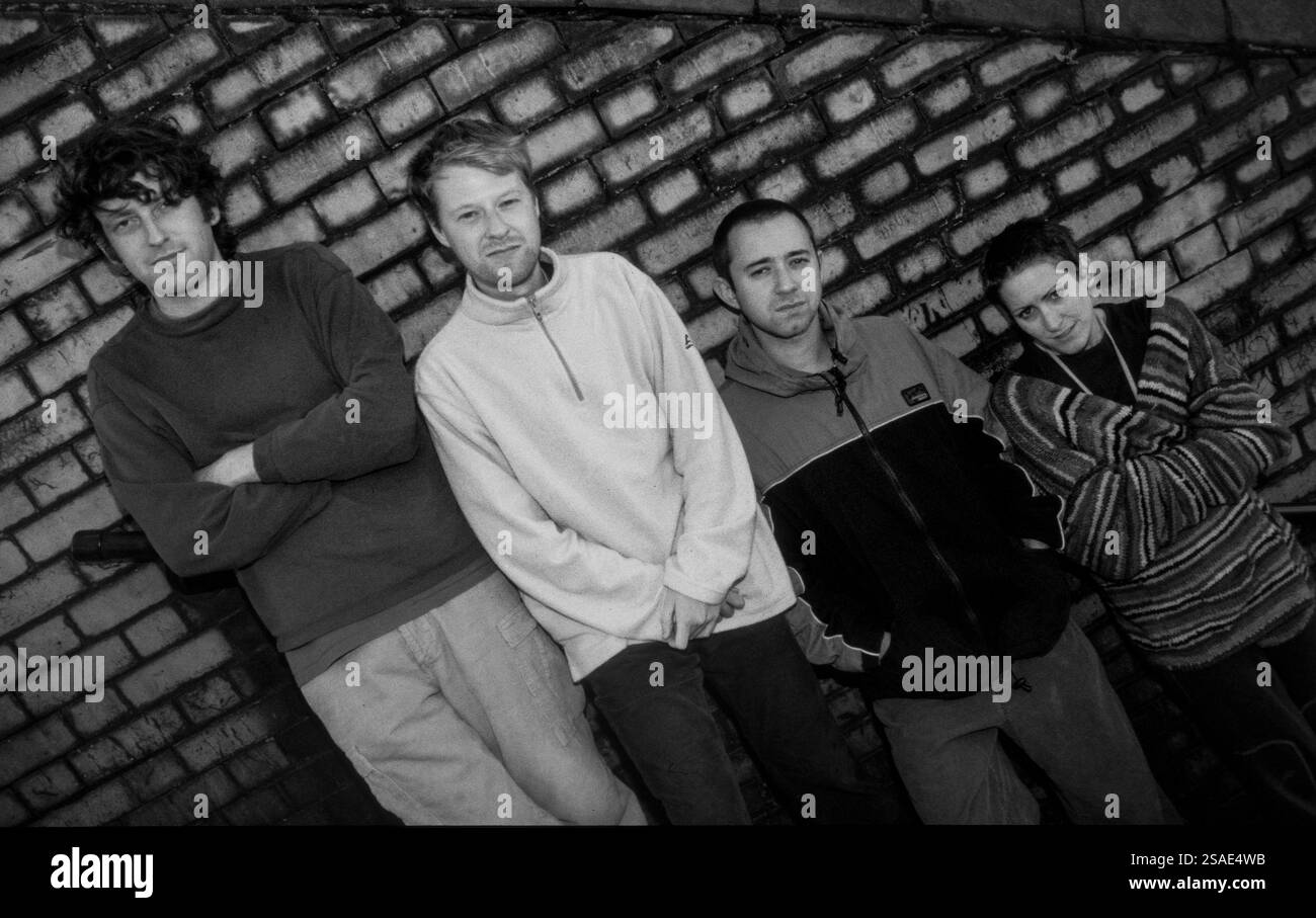 DERRERO, PORTRAIT, 1999: The Welsh band Derrero photographed in Roath ...