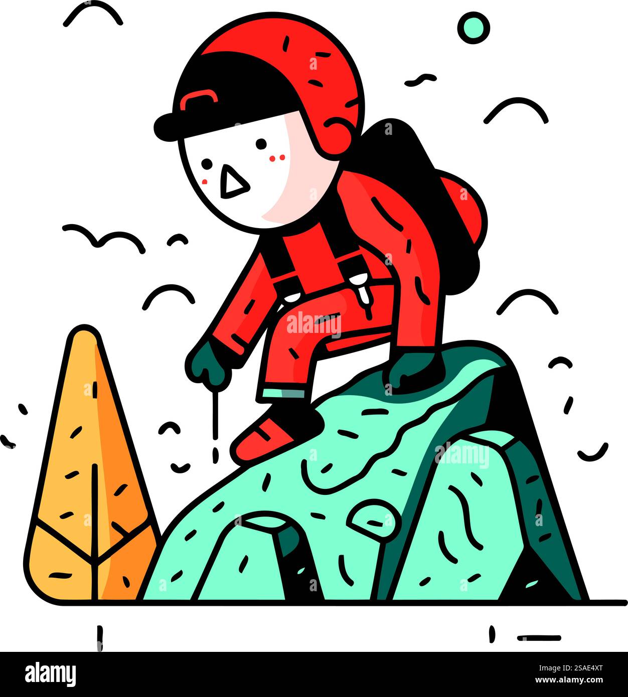 On rock man in Cut Out Stock Images & Pictures - Alamy