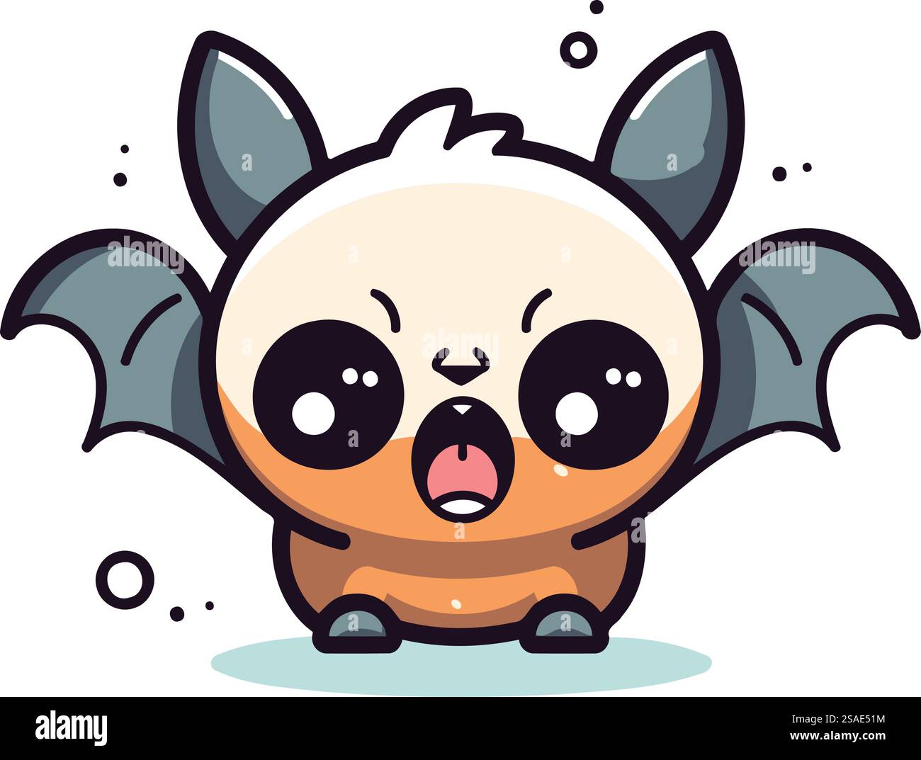 Cute little bat character. Vector flat cartoon illustration. Isolated ...