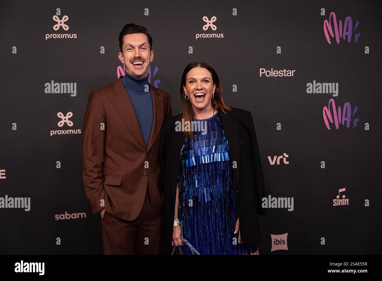 Merksem, Belgium. 29th Jan, 2025. Presenter Steven Van Herreweghe and ...