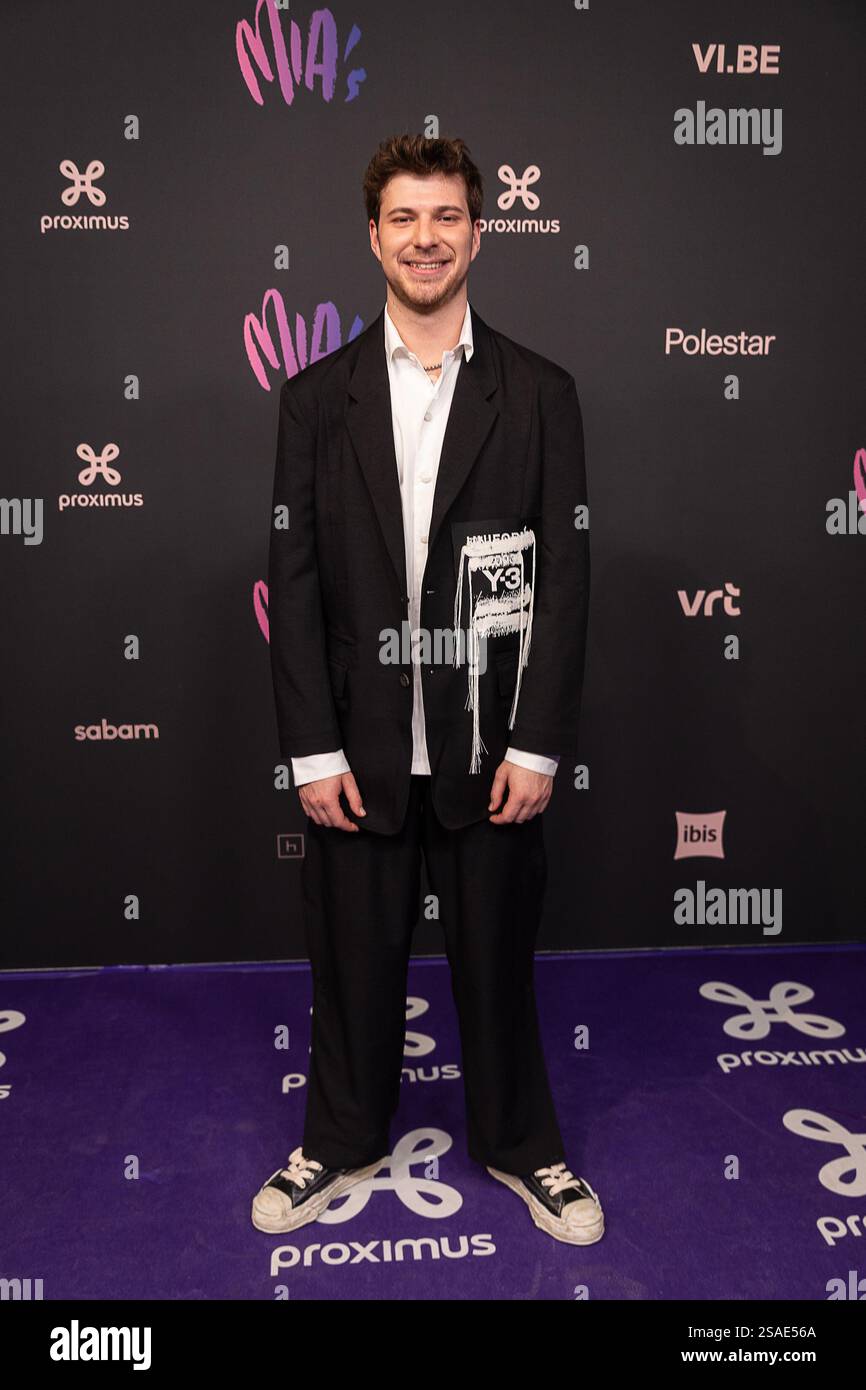 Merksem, Belgium. 29th Jan, 2025. Singer Berre pictured during the 17th ...