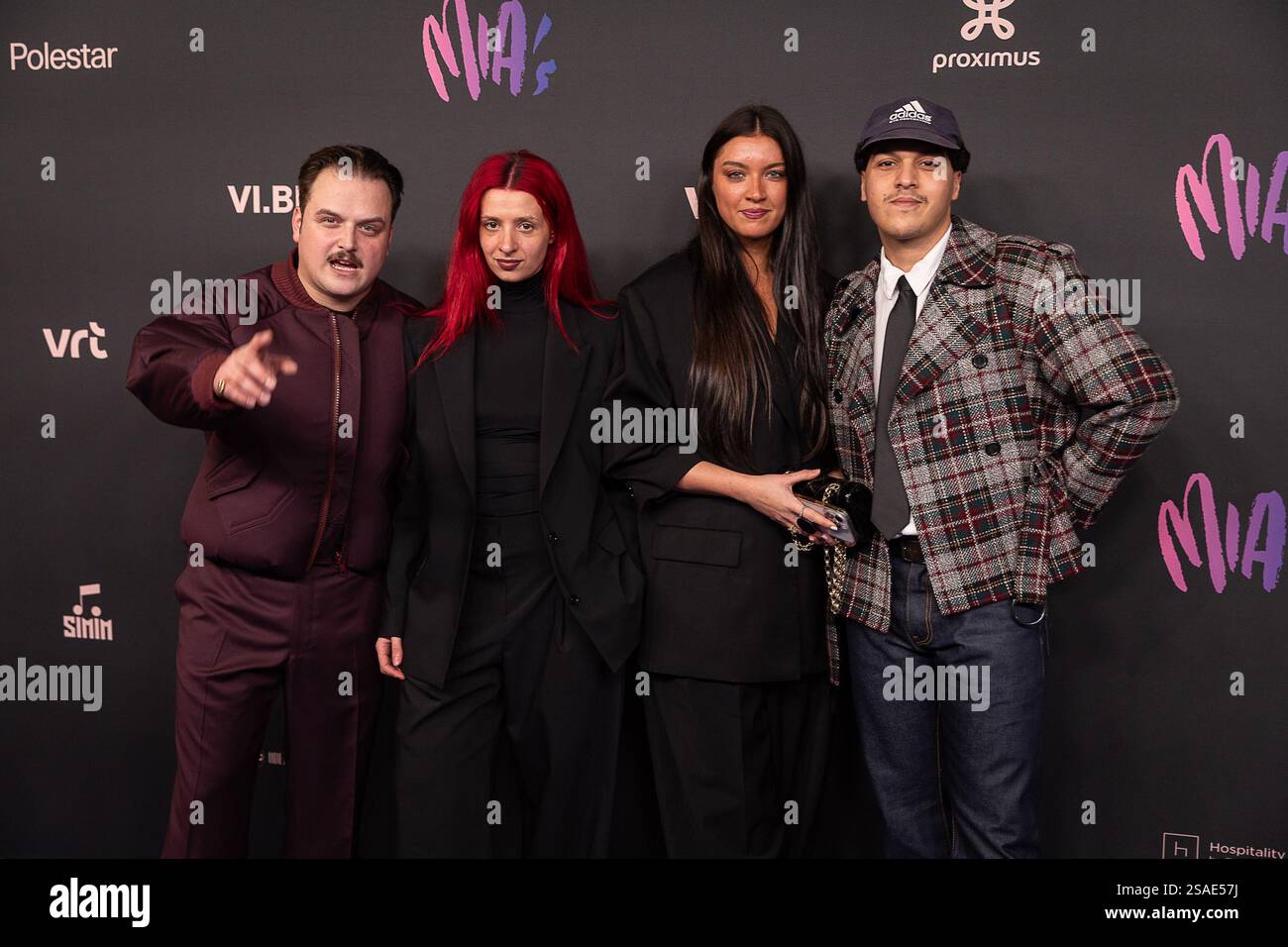Merksem, Belgium. 29th Jan, 2025. Artists Glints and Singer Faisal ...