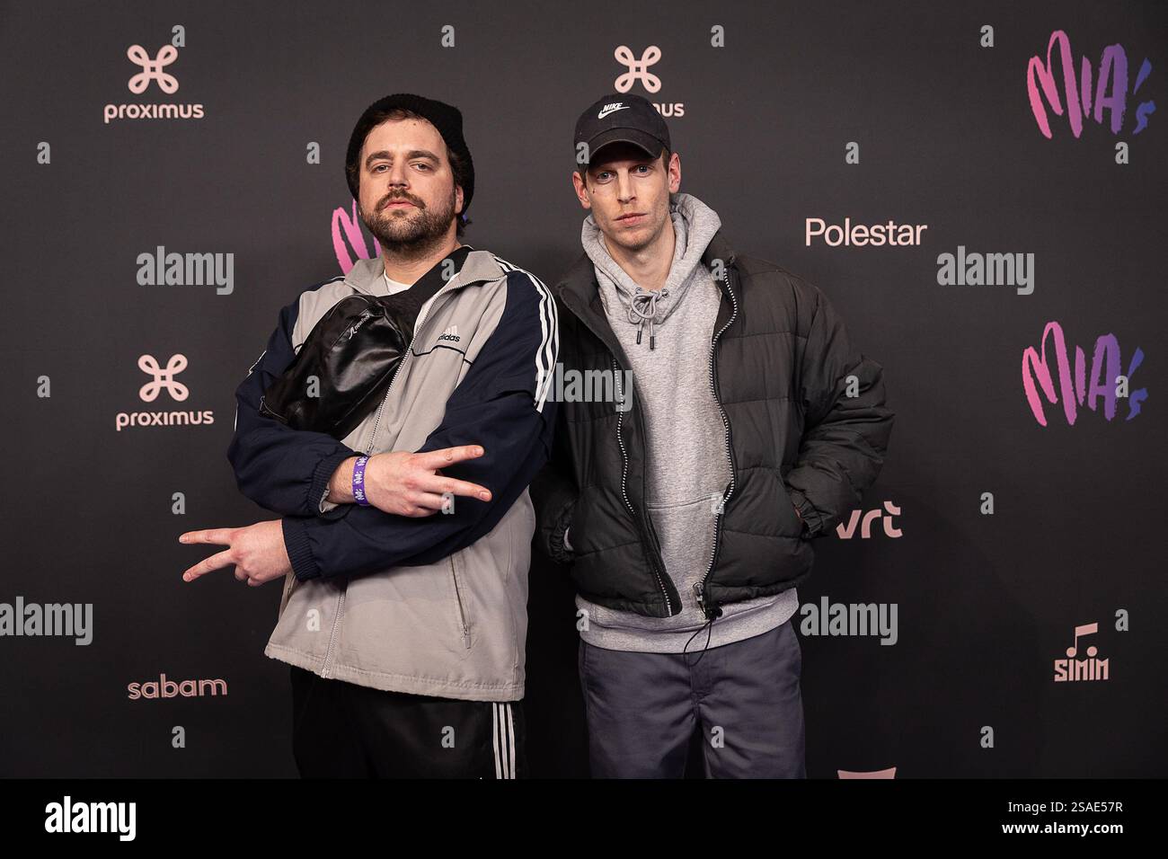 Merksem, Belgium. 29th Jan, 2025. Artists Drill rappers, Bert Janssens ...