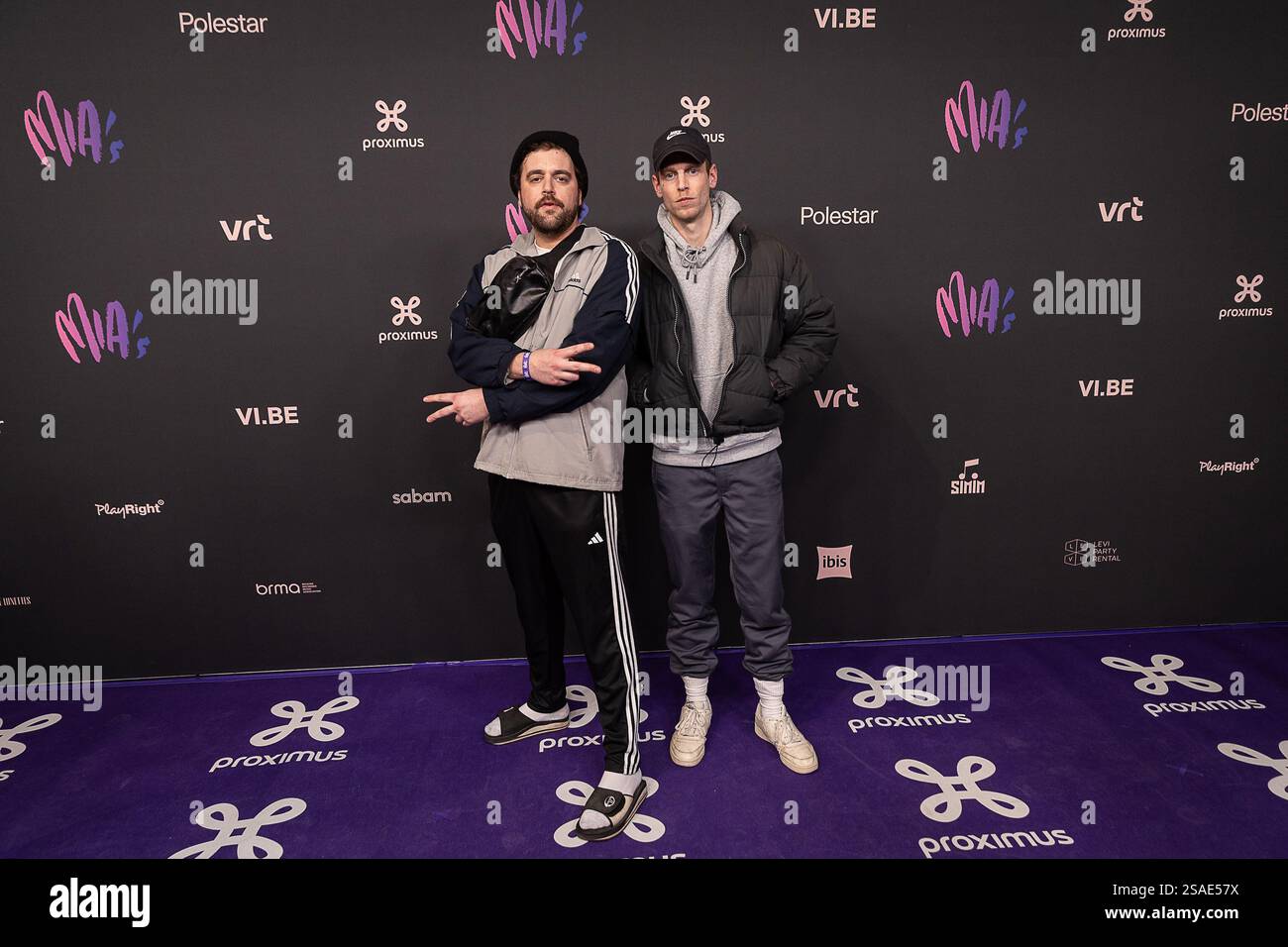 Merksem, Belgium. 29th Jan, 2025. Artists Drill rappers, Bert Janssens ...