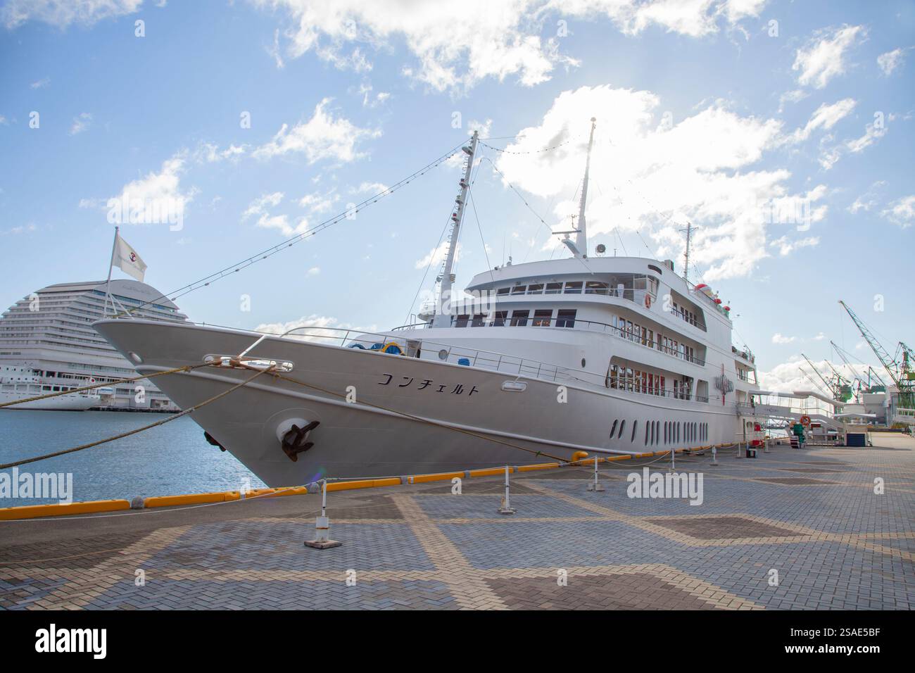 The Japanese cruise ship "Concerto" moored at Kobe Cruise Concerto at ...