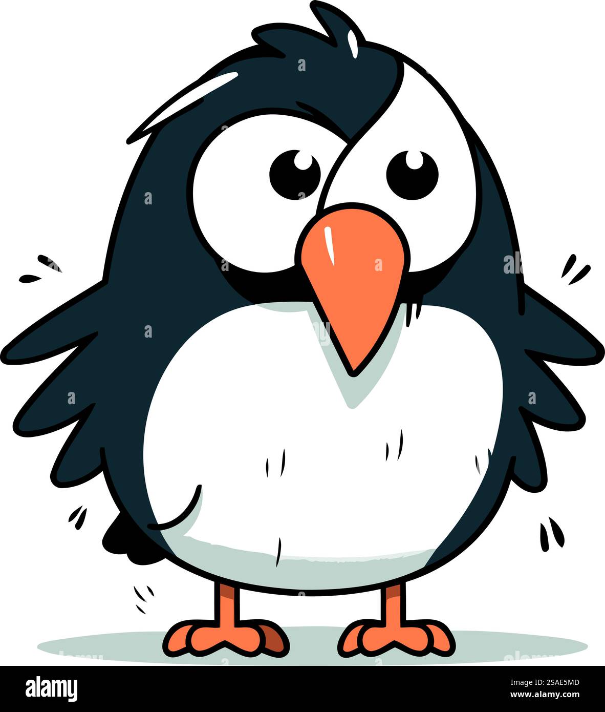 Penguin Bird Cartoon Mascot Character Vector Illustration Stock Vector ...