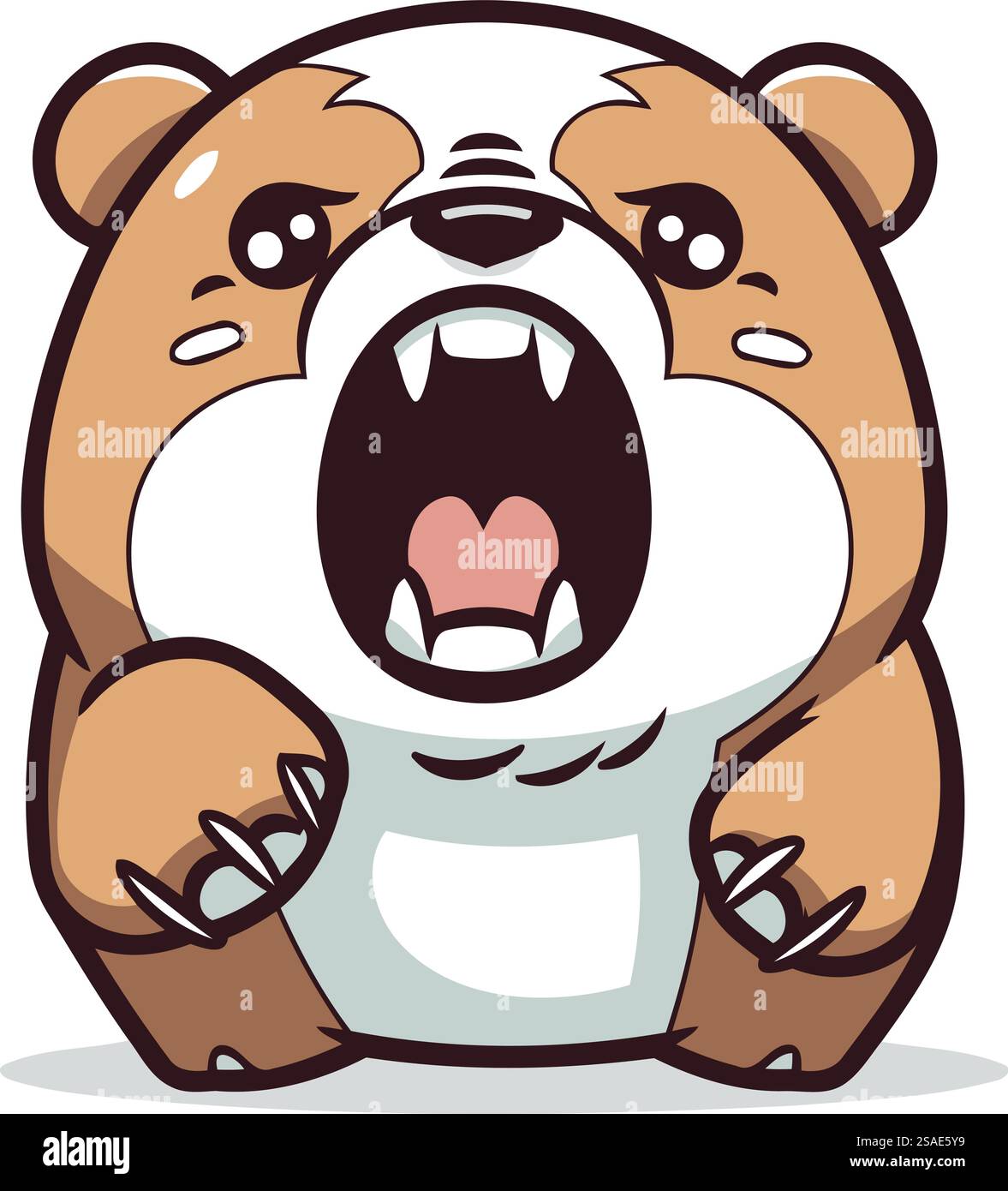 Angry Groundhog Vector Illustration. Isolated On White Background Stock ...
