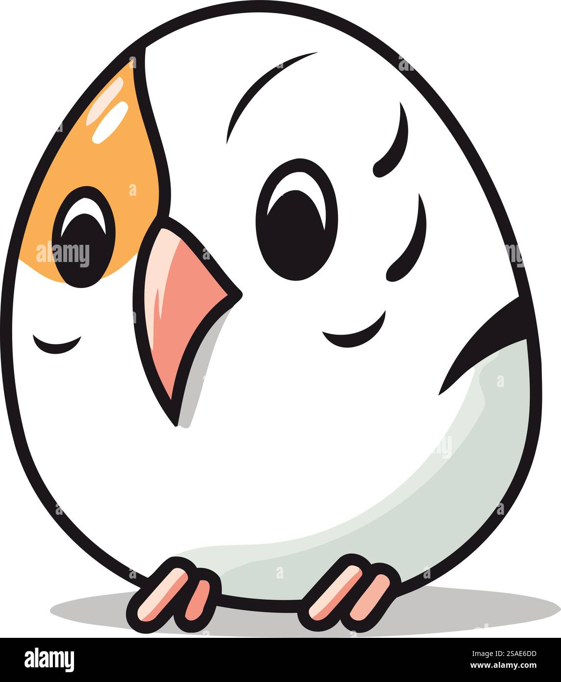 Cute bird character. Vector illustration. Isolated on white background ...