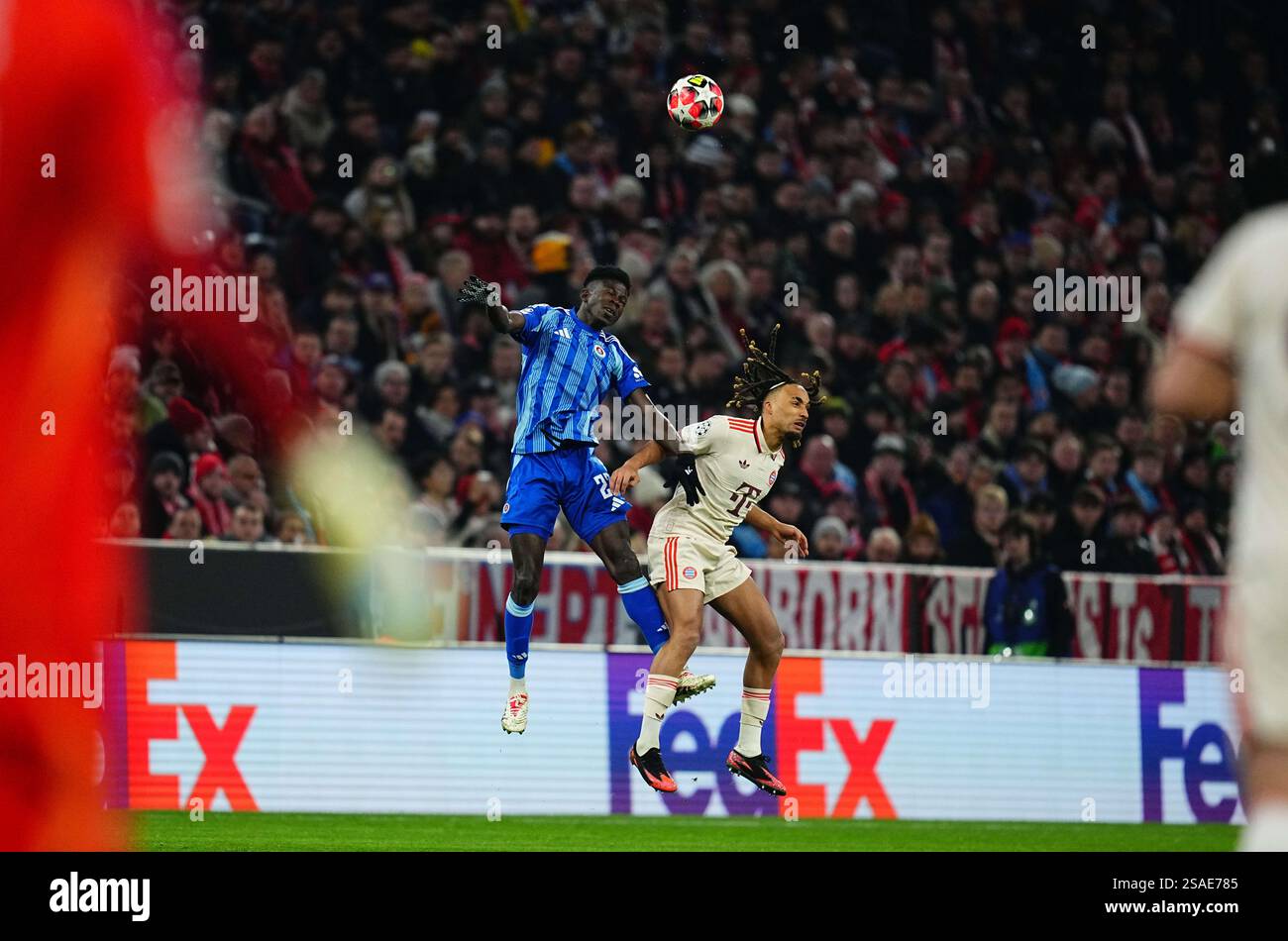 Allianz Arena, Munich, Germany. 29th Jan, 2025. Sacha Boey (Bayern ...