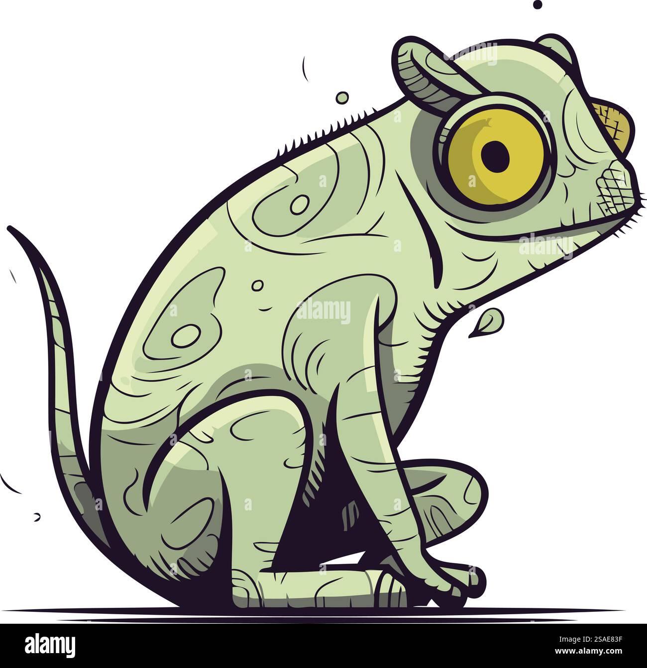 Cartoon chameleon. Vector illustration of a chameleon Stock Vector ...