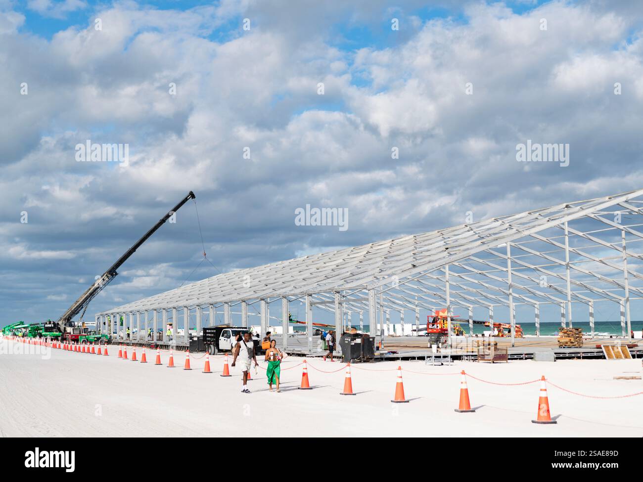 Miami, Florida, USA - November 16, 2024: Metal construction. Structural design engineering ...