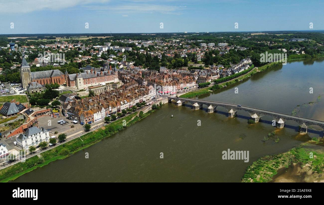 Drone photo gien france hi-res stock photography and images - Alamy