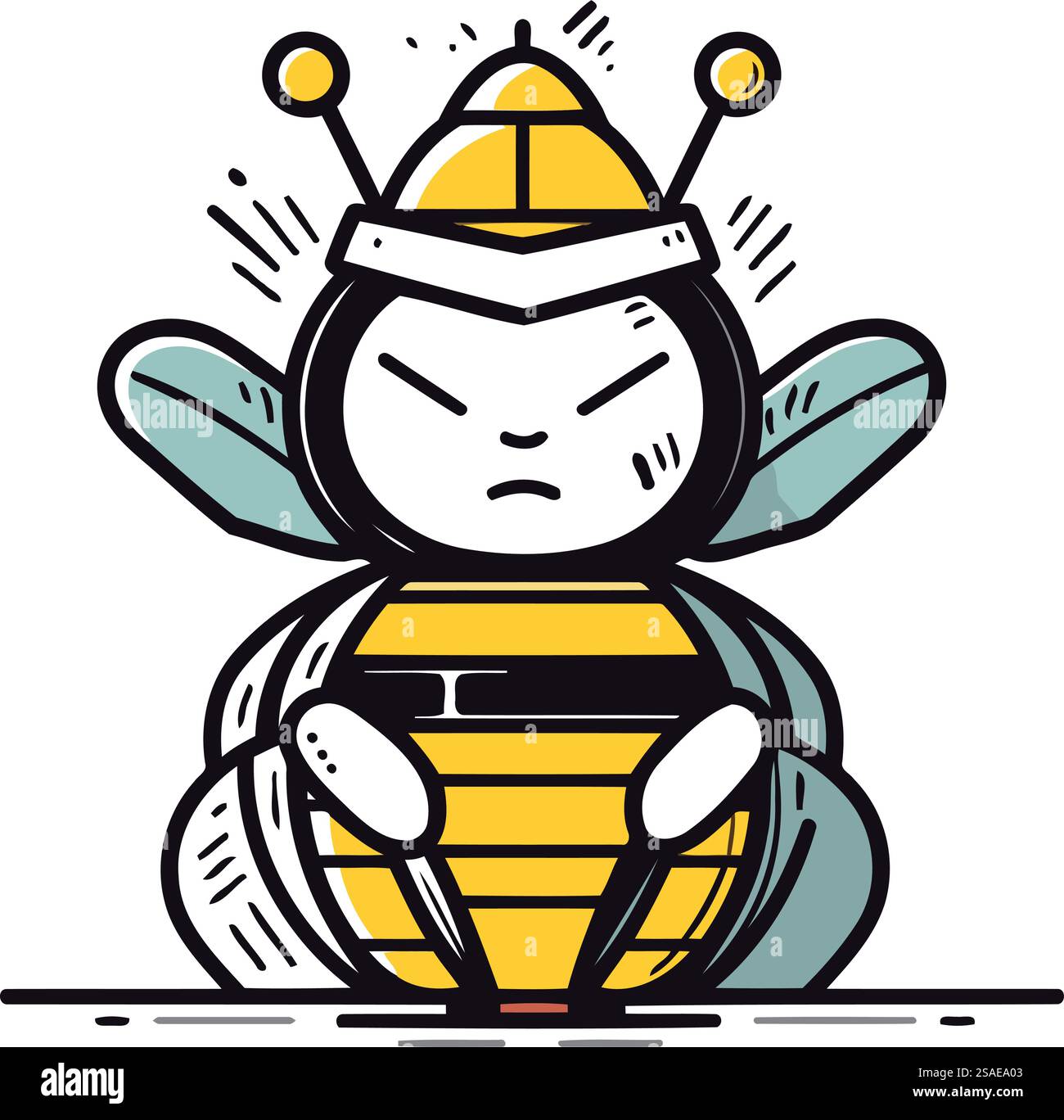 Illustration of cute little bee. Cartoon style. Vector illustration ...