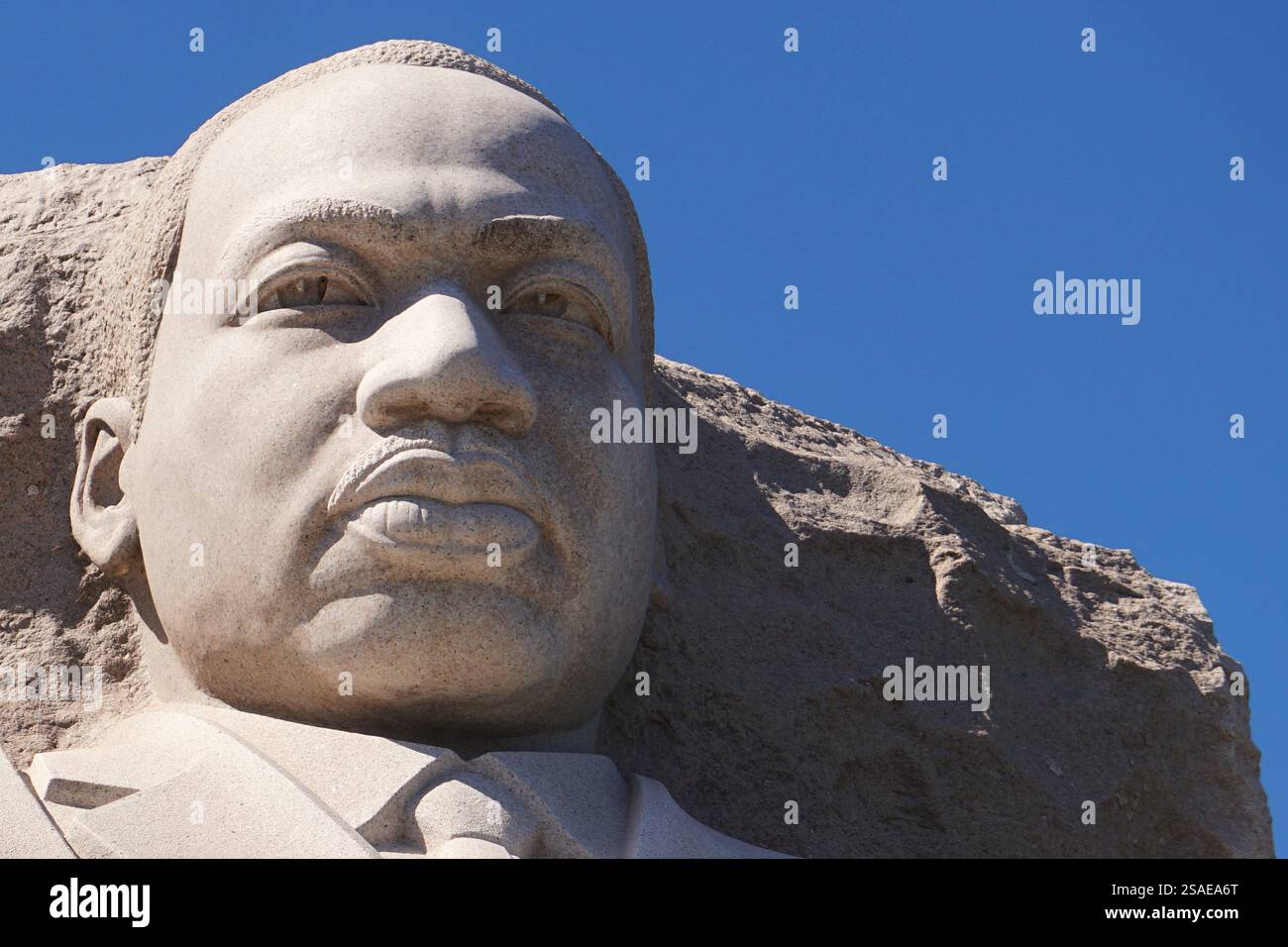 Close up portrait of the head of the statue of historic African ...
