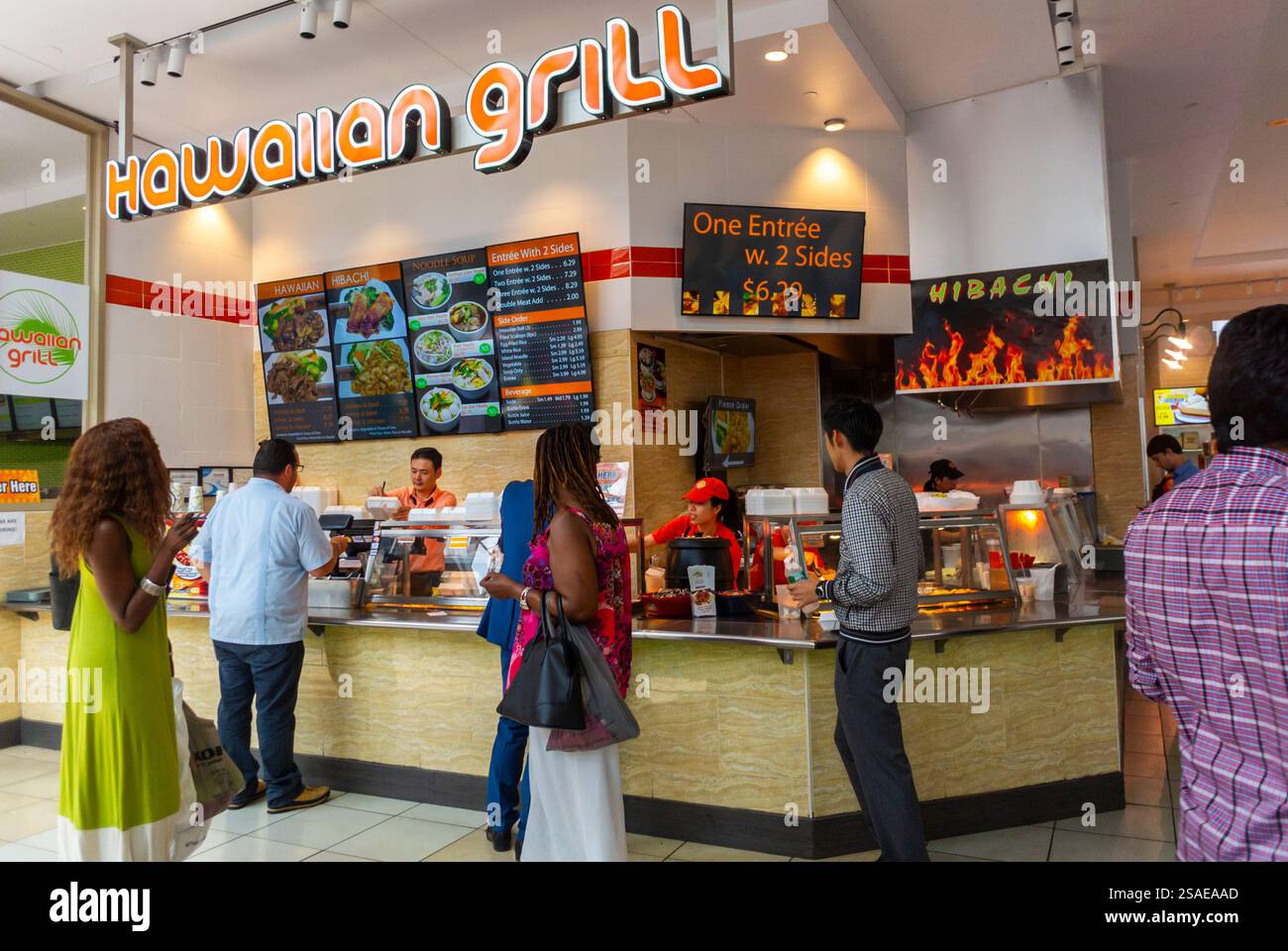 Jersey City, New Jersey, USA, Crowd People, Customers inside American ...