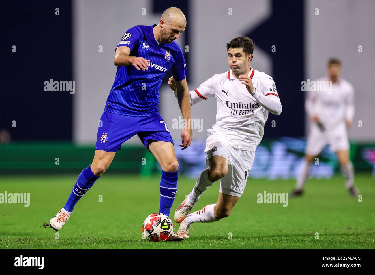 Zagreb, Croatia. 29th Jan, 2025. Josip Misic of Dinamo Zagreb fights ...