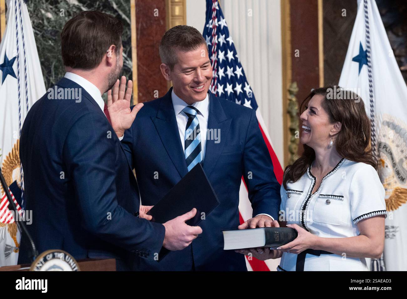 Washington, United States. 29th Jan, 2025. Sean Duffy is sworn-in as ...
