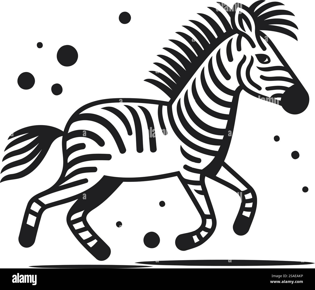 Zebra vector icon. Isolated on white background. Vector illustration ...