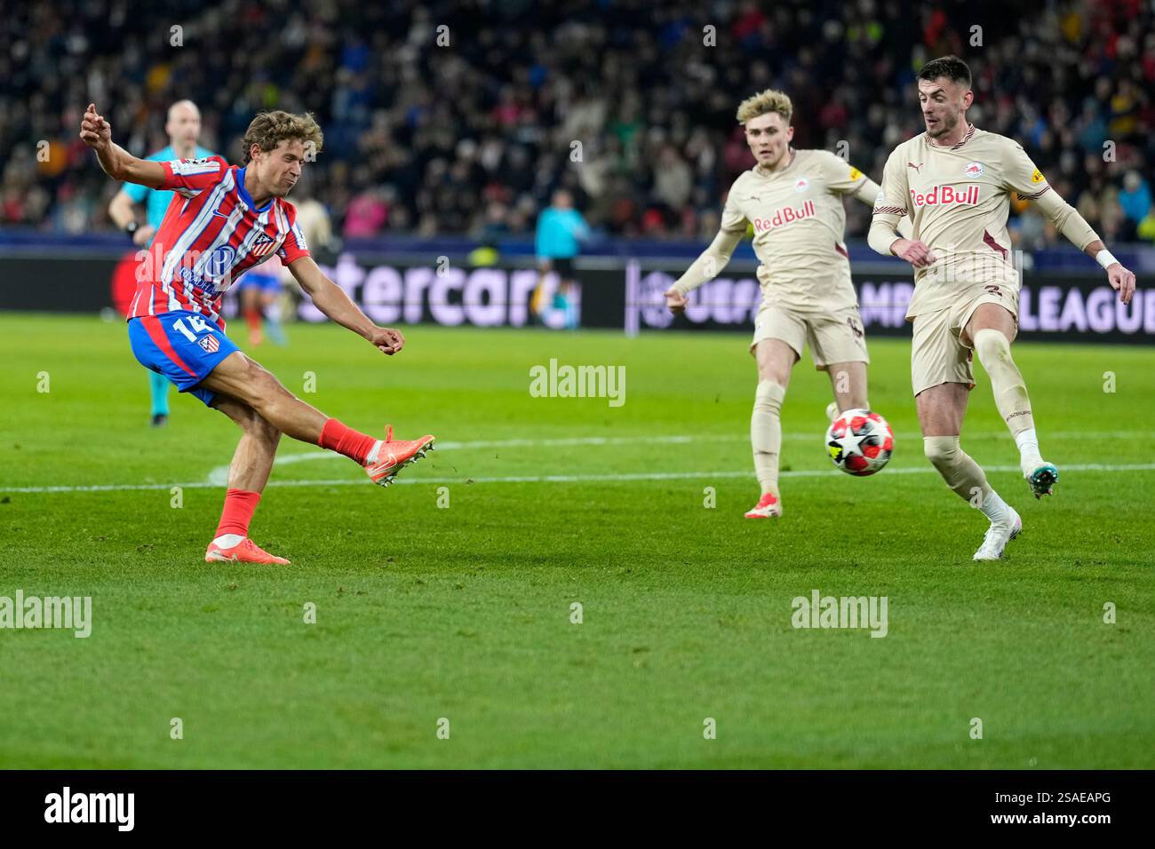 Atletico Madrid's Marcos Llorente scores his side's 4th goal during the ...