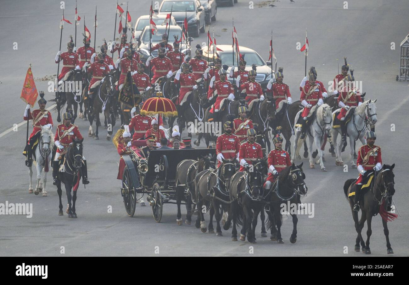 NEW DELHI, INDIA - JANUARY 29: Convoy of President of India Droupadi ...