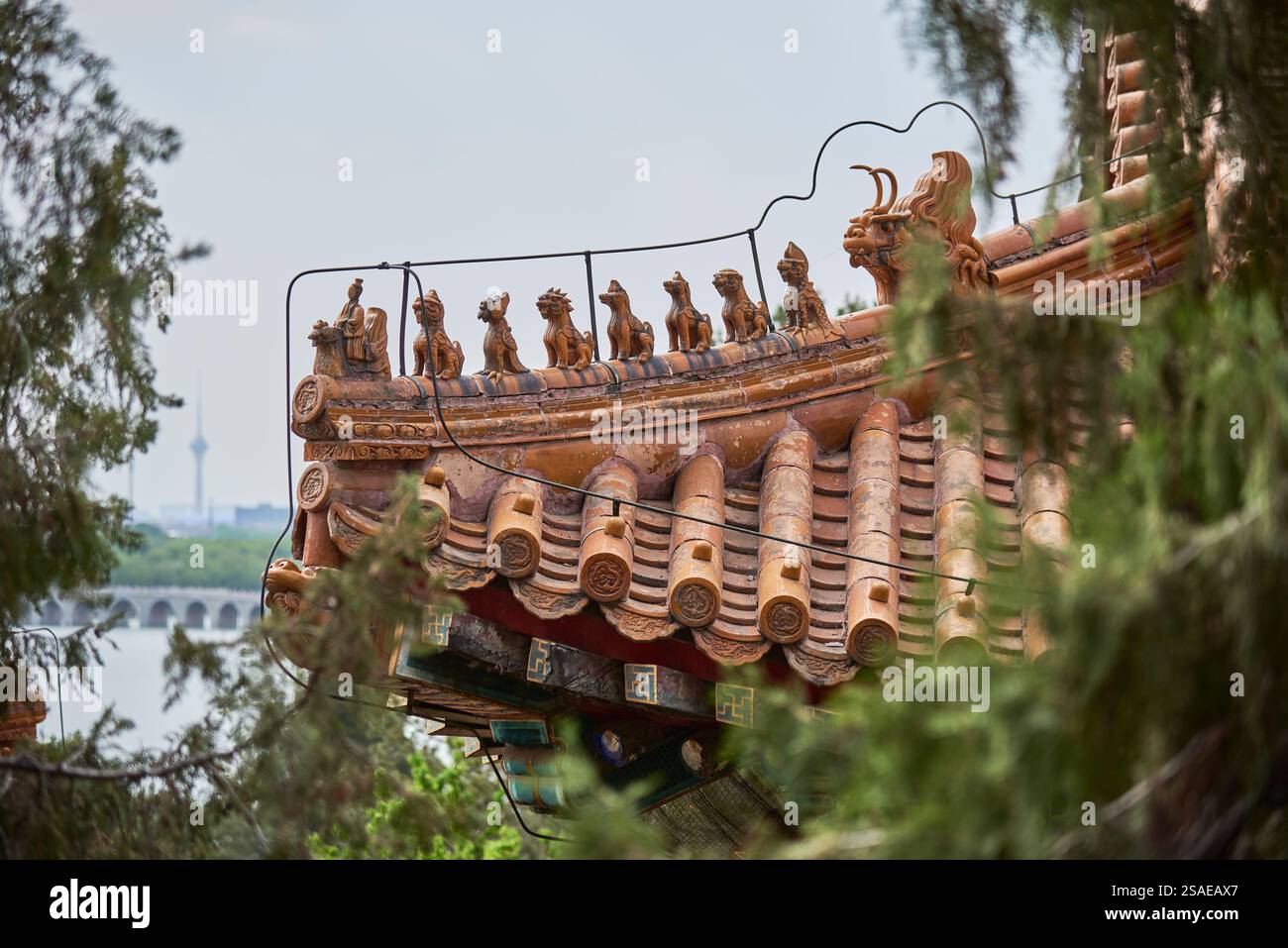 Imperial roof figure decorations, architectural details from the Summer ...