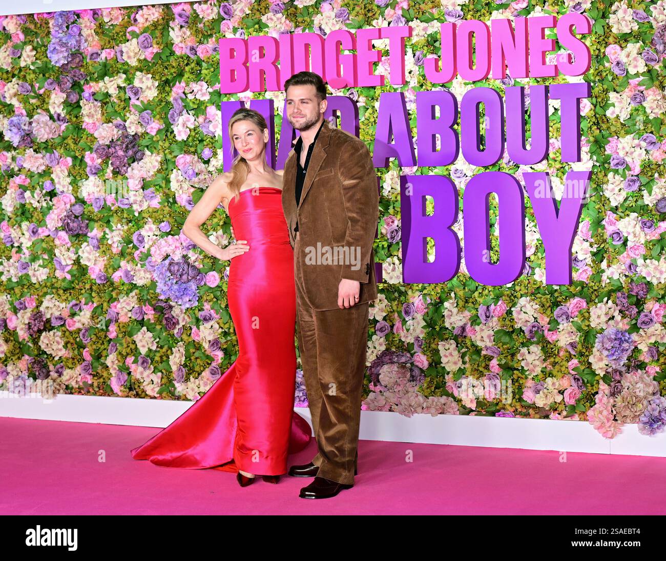 LONDON, UK. 29th Jan, 2025. Renée Zellweger, Leo Woodall attends the ...