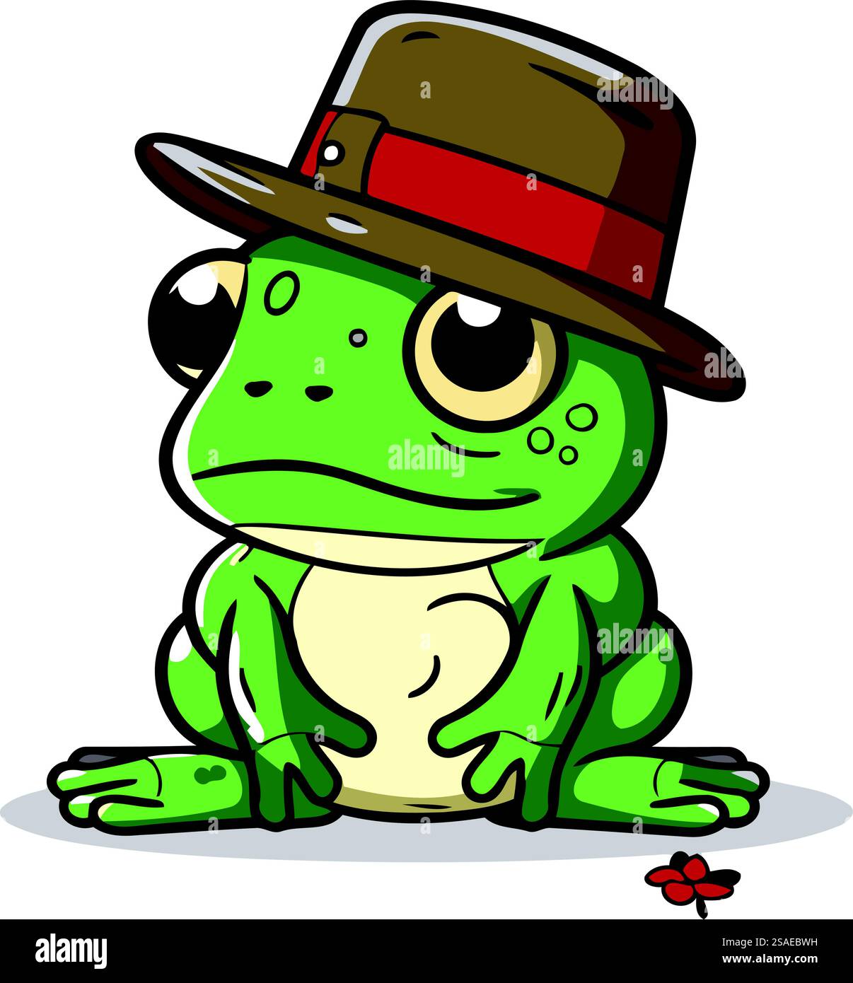 Frog in hat. Vector illustration of a frog in a hat Stock Vector Image ...