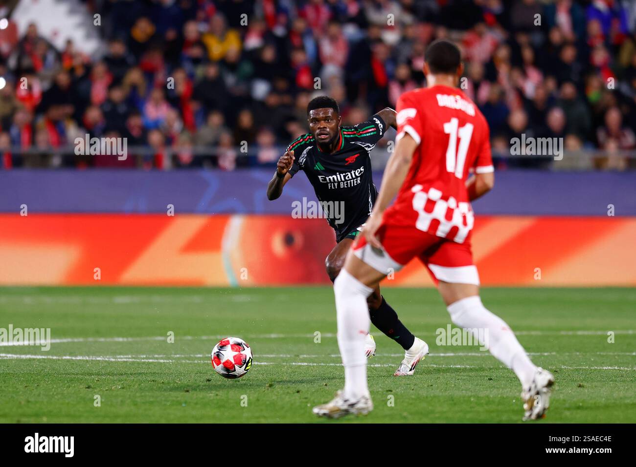 Thomas Partey of Arsenal FC in action during the UEFA Champions League 2024/25 League Phase MD8 ...