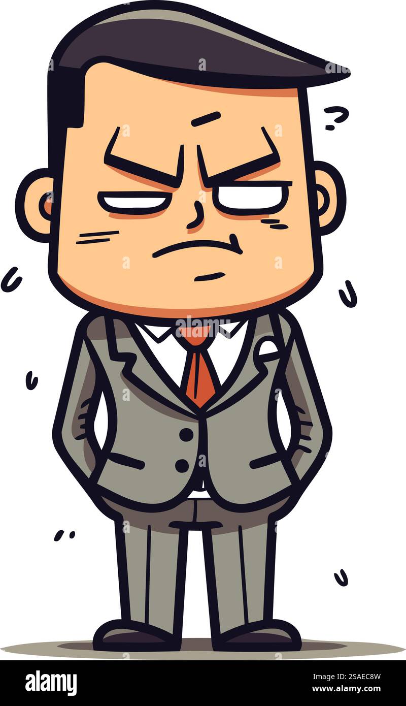 Upset Businessman Vector Cartoon Illustration Stock Vector Image & Art ...
