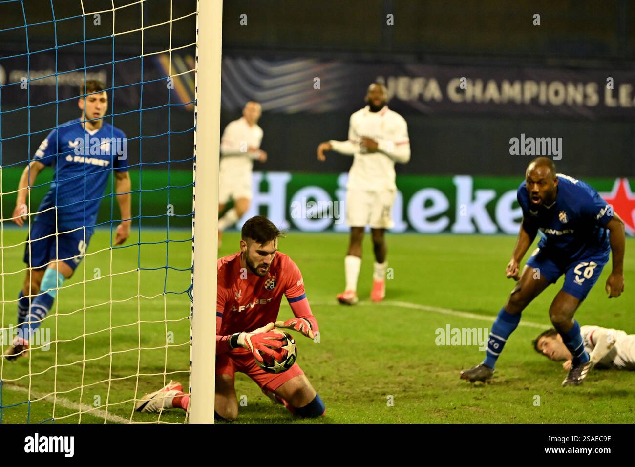 Zagreb, Croatia. 29th Jan, 2025. Zagreb, Croatia, January 29th 2024: Goalkeeper Ivan Nevistic of ...