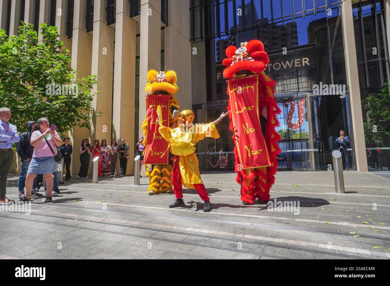 Adelaide, Australia 29 January 2025. A performance by lion dancers in ...