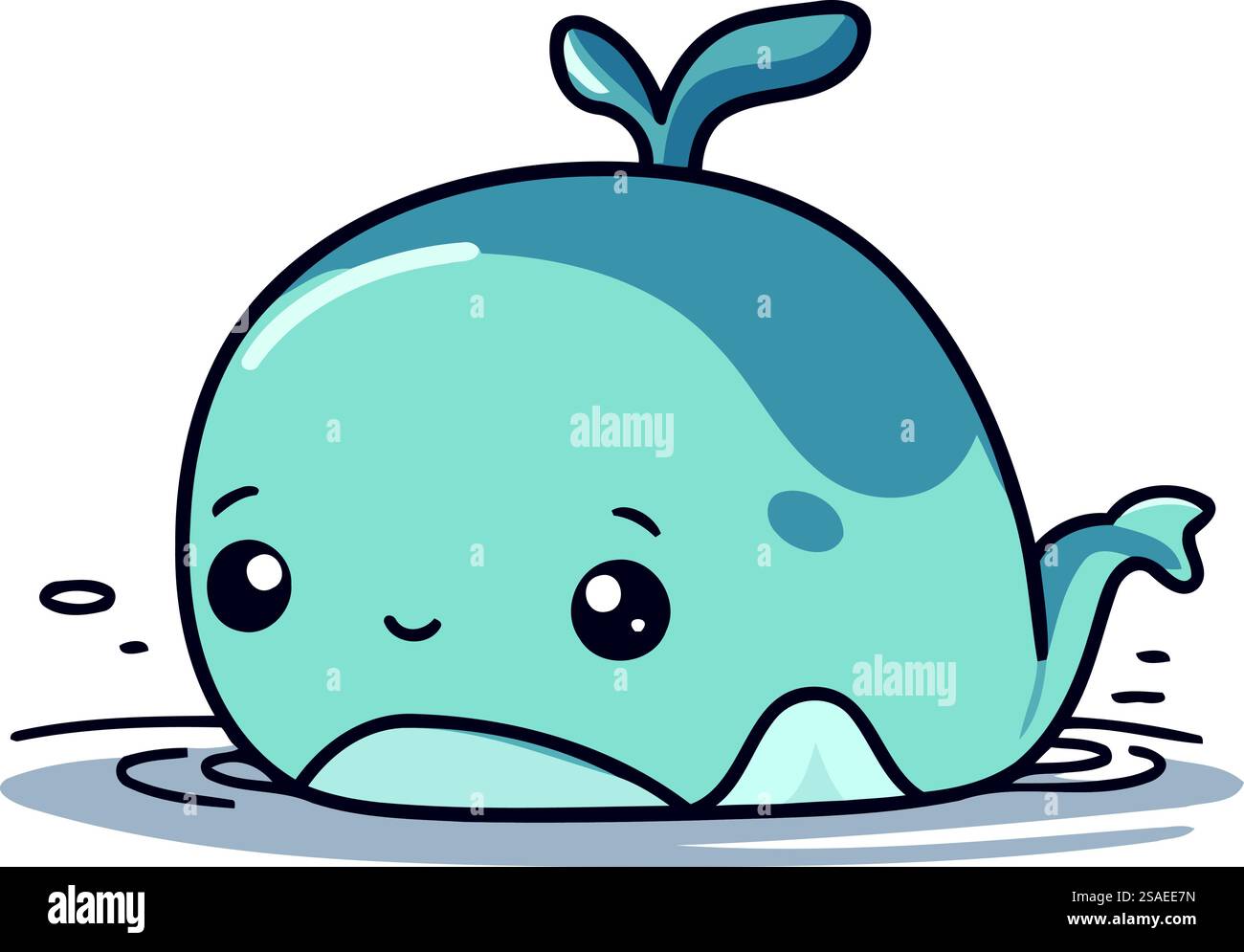 Cute whale cartoon. Vector illustration isolated on a white background ...