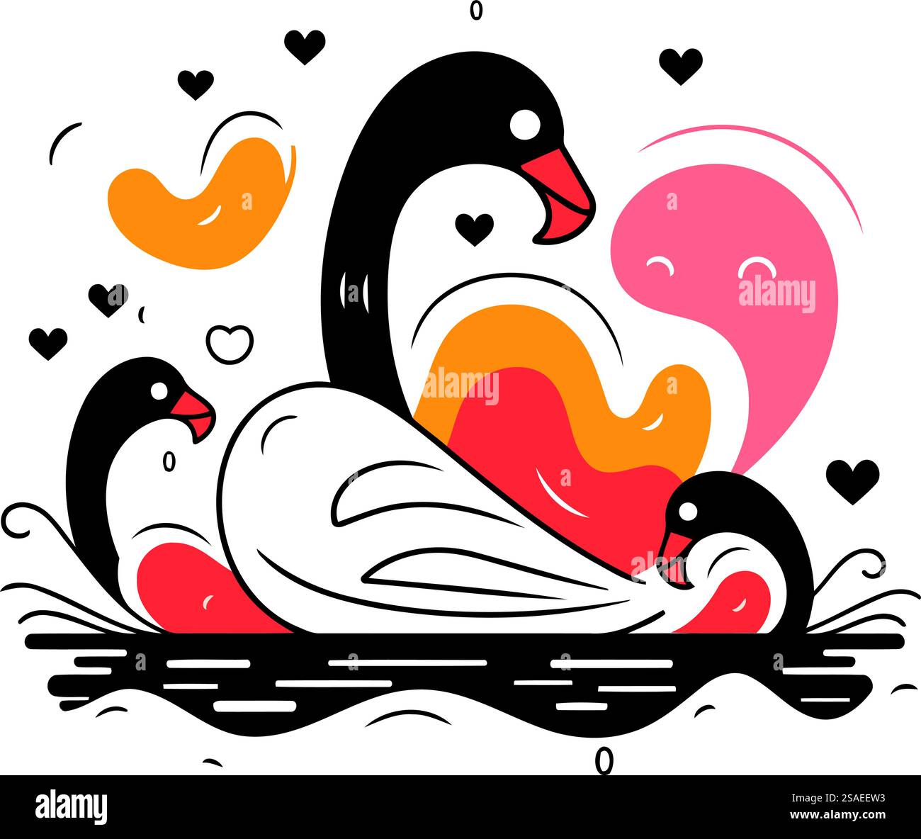 Happy swan Stock Vector Images - Alamy