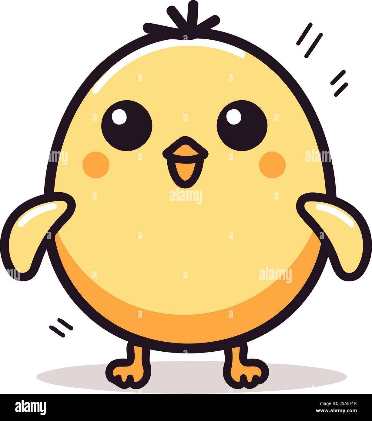 Cute Easter Chick Vector Illustration. Isolated on White Background ...